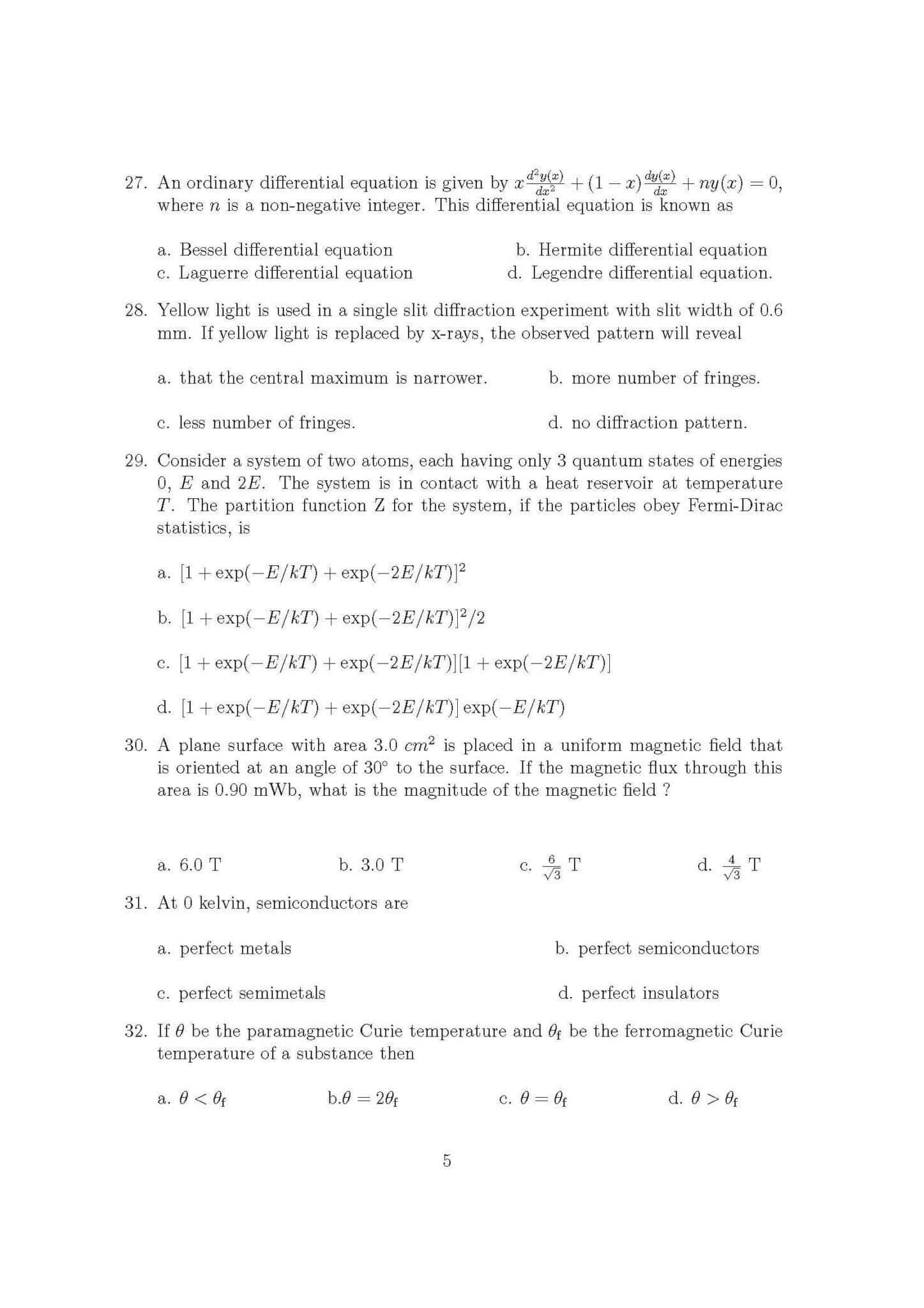 Download MSc Previous Year Question Papers PDF | Free Study Resource