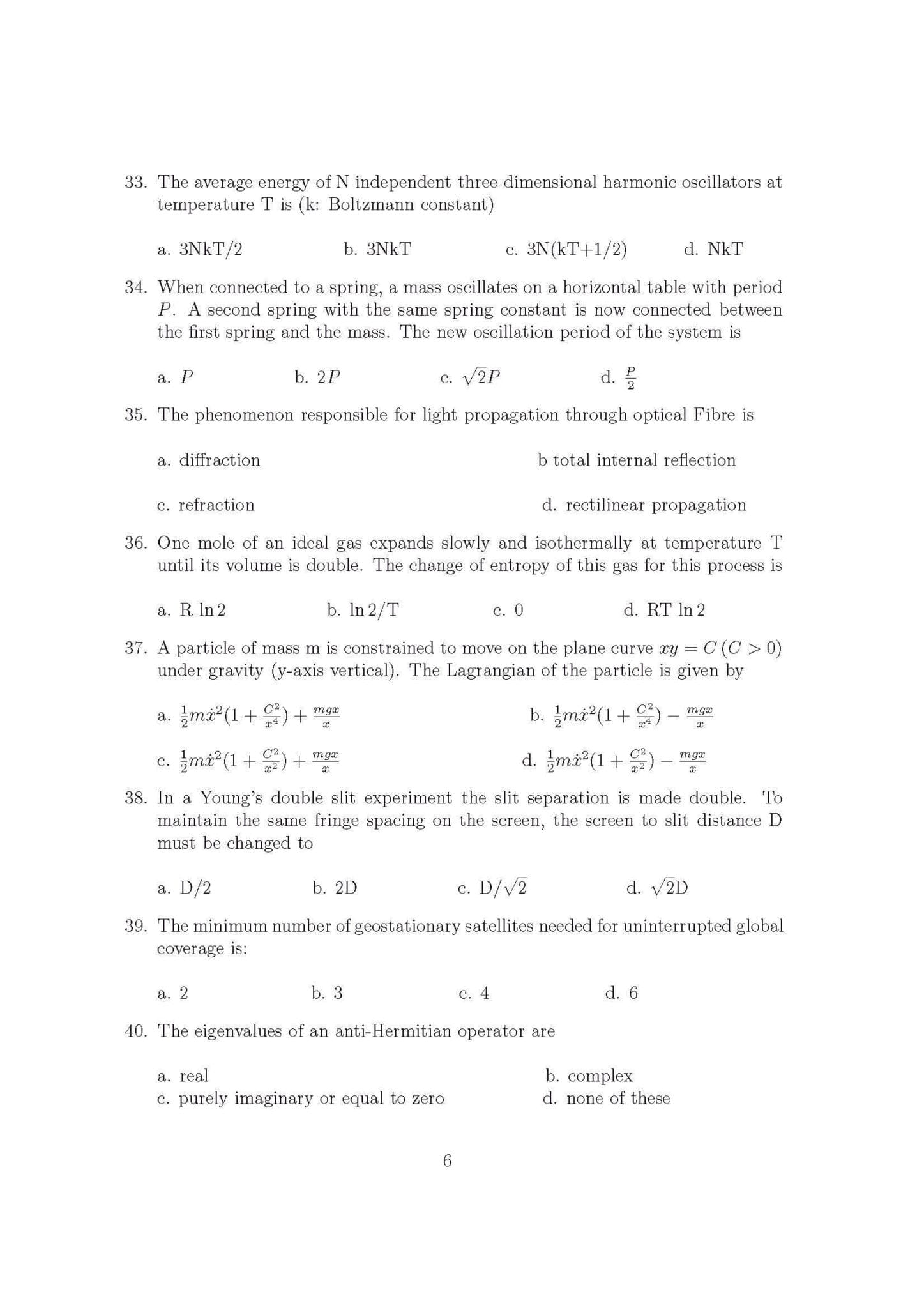 Download MSc Previous Year Question Papers PDF | Free Study Resource