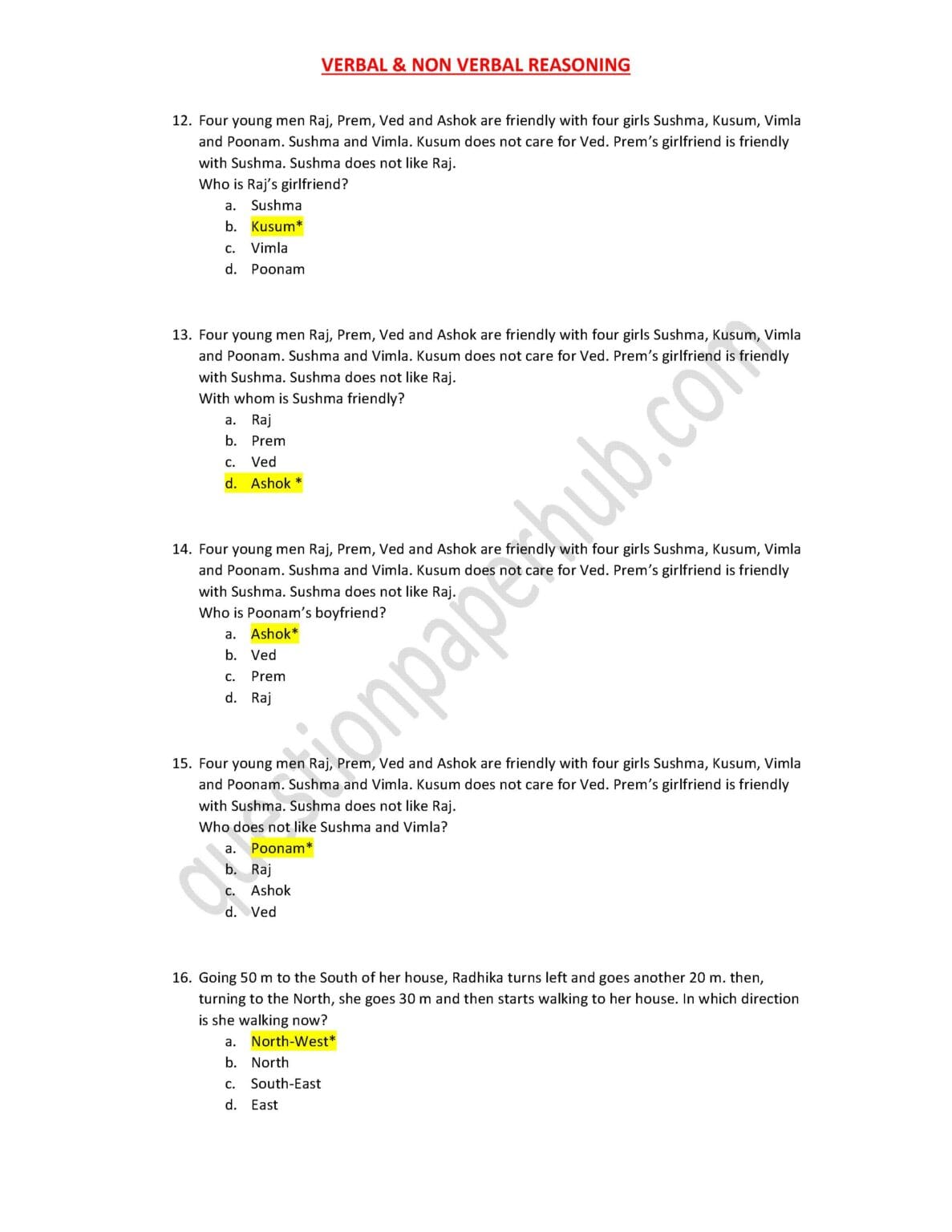 📘150+Reasoning Questions With Answers PDF Free Download | Question ...