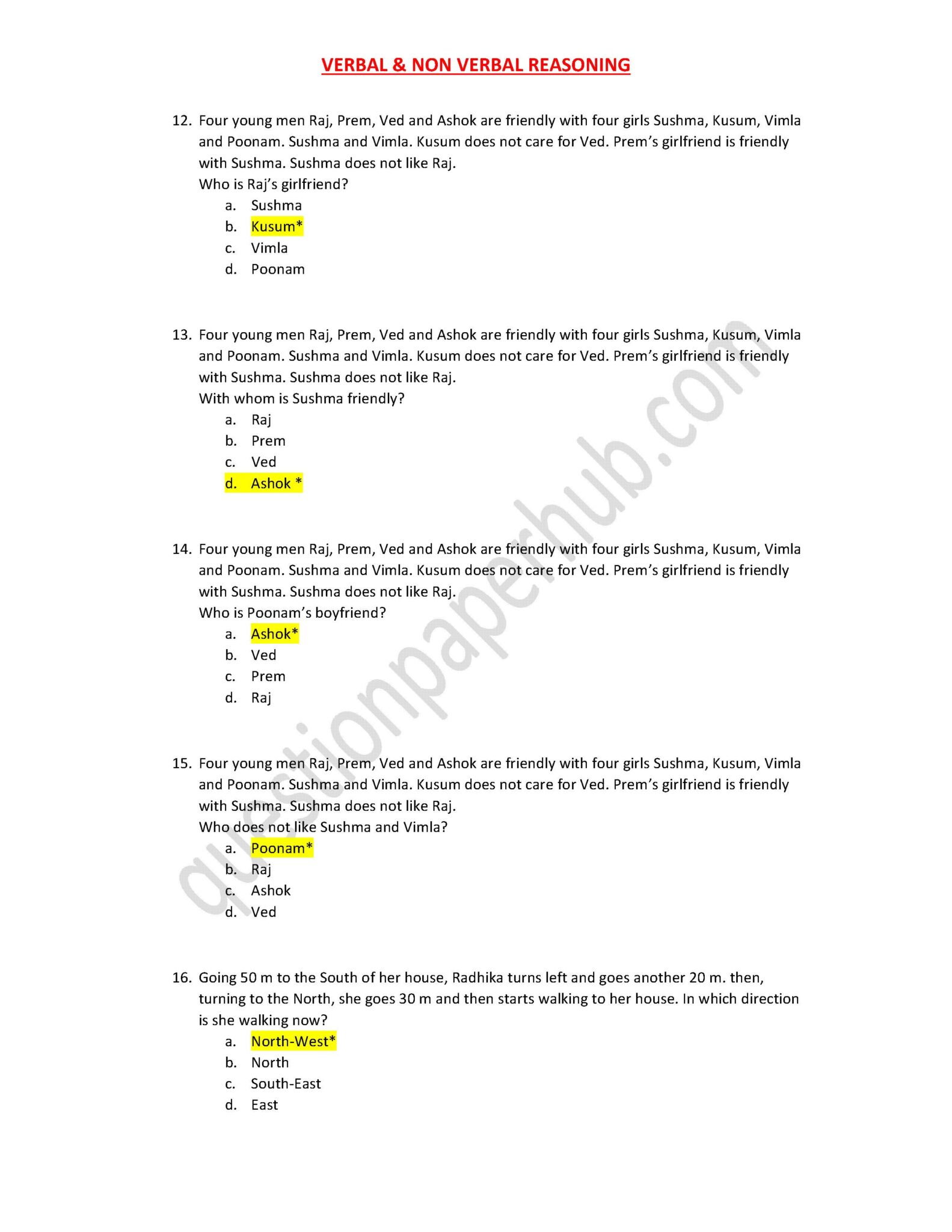 📘150+Reasoning Questions With Answers PDF Free Download | Question ...