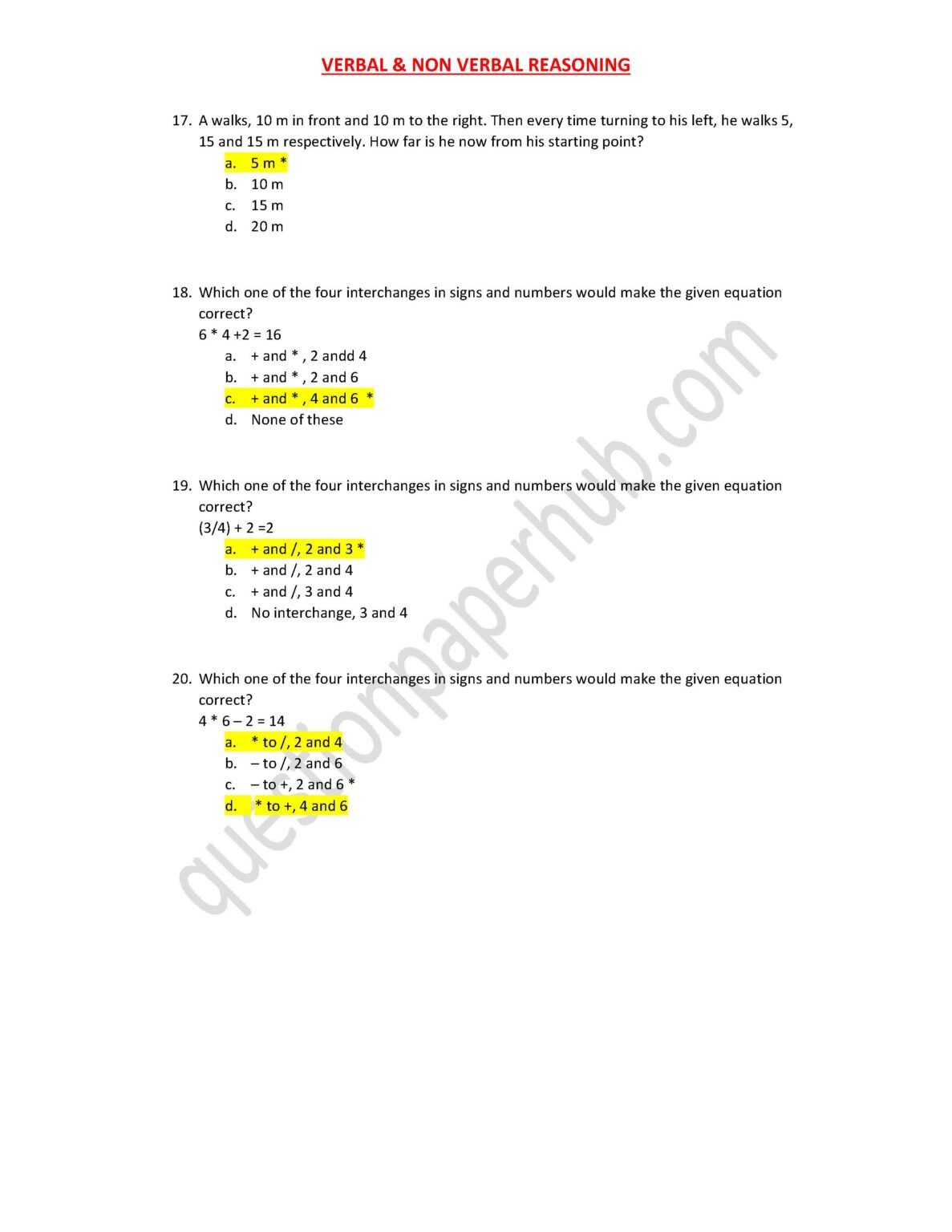 📘150+Reasoning Questions With Answers PDF Free Download | Question ...