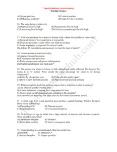BSc Nursing Question Paper: Free Download Of 100 MCQs With Answers ...